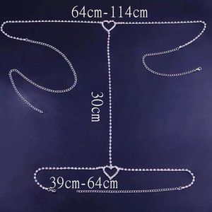 CaliShadow | Jewelry | Rhinestone Heart Leg Thigh Chain Jewelry Women ...